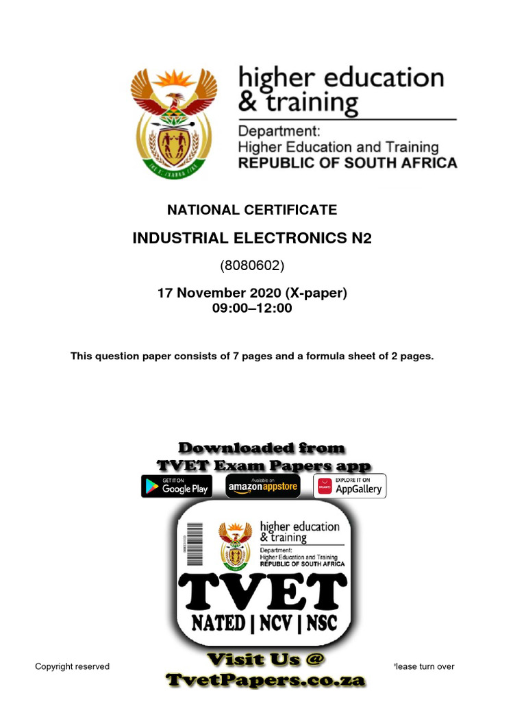 T760 - INDUSTRIAL ELECTRONICS N2 QP AUG 2020 Sign Off | PDF | Bipolar Junction Transistor ...