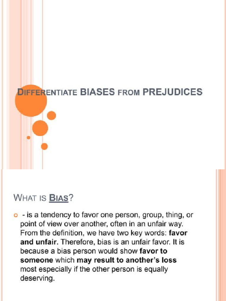 Bias Vs Prejudice Reviewer | PDF