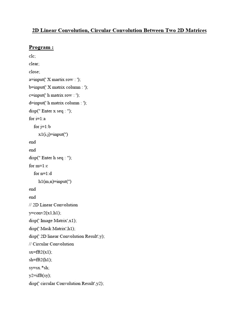 DIP LAB Record III - CS | PDF | Matrix (Mathematics) | Functional Analysis DIP LAB Record III - CS | PDF | Matrix (Mathematics) | Functional Analysis