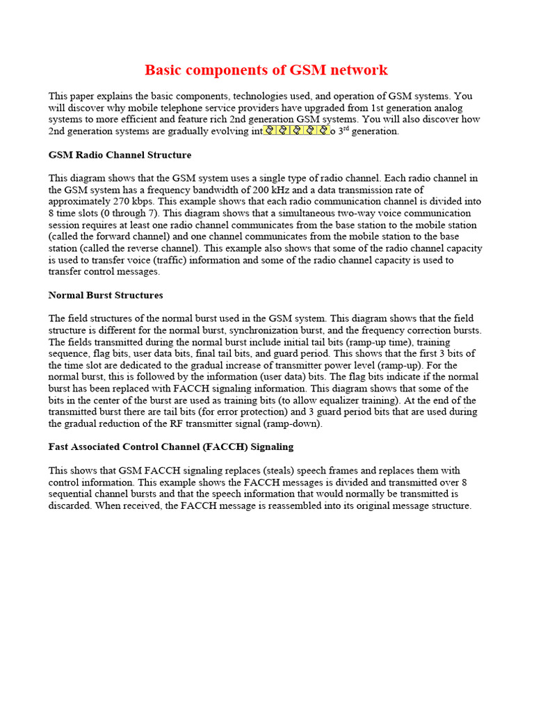 GSM-Bases | PDF | General Packet Radio Service | Gsm