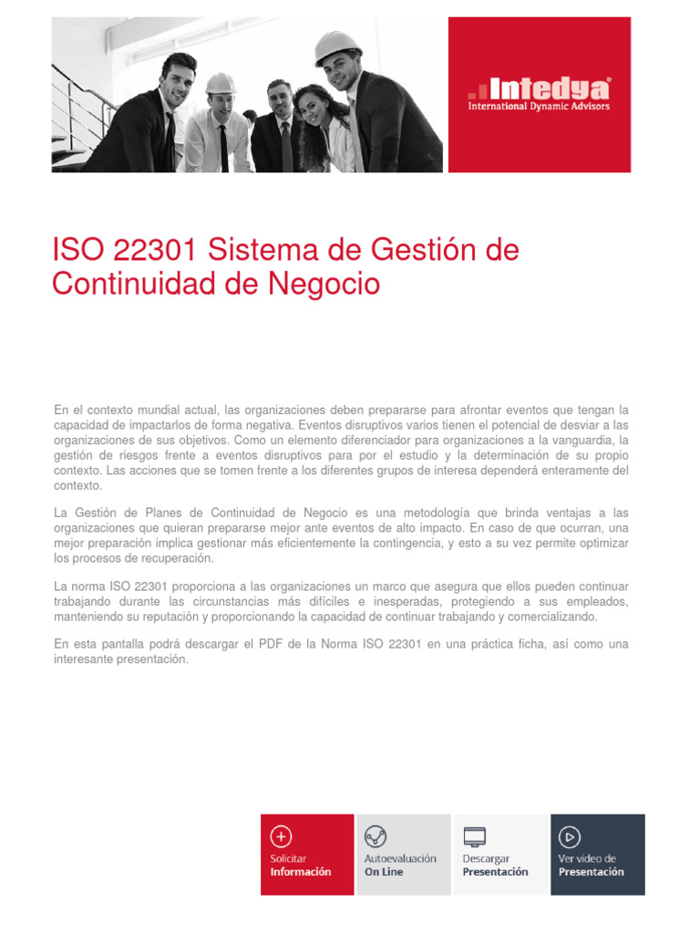 Presentacion_iso-22301-sistema-de-gestion-de-continuidad-de-negocio | PDF | Seguridad de ...