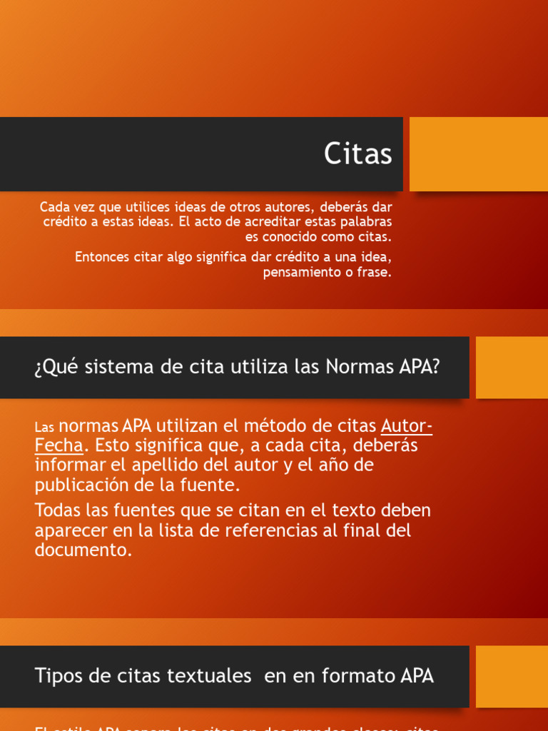 Citas - Normas Apa | Descargar gratis PDF | Estilo apa