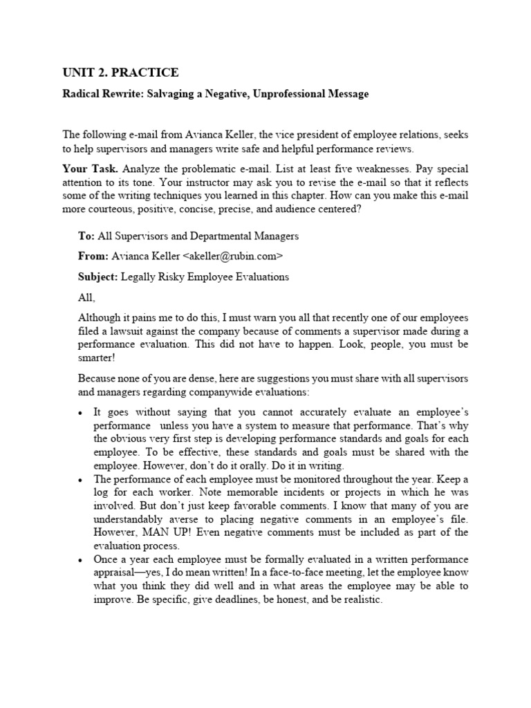 Unit 2 - Writing Practice | PDF | Performance Appraisal | Cognition