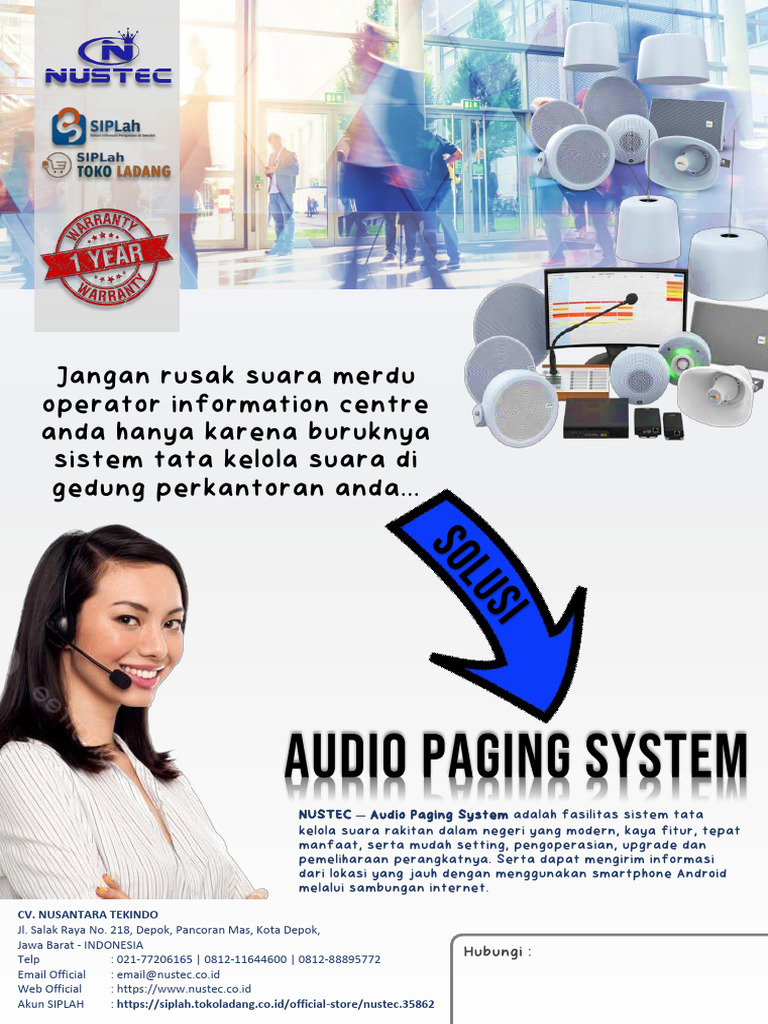 FLYER AUDIO PAGING SYSTEM - NUSTEC 2024V2 | PDF FLYER AUDIO PAGING SYSTEM - NUSTEC 2024V2 | PDF