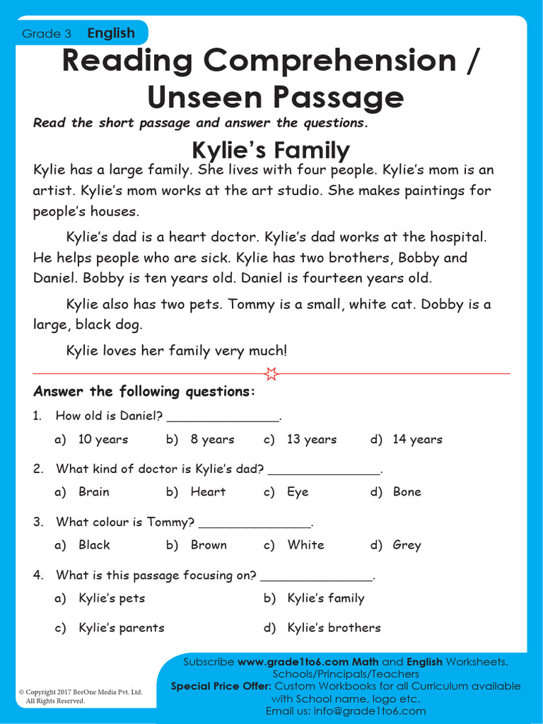 Reading Comprehension _ Unseen Passage | PDF