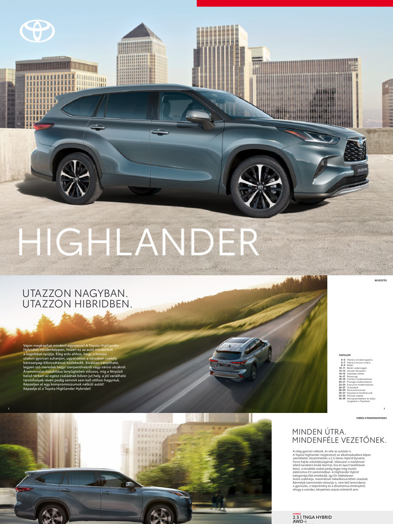 Toyota - Highlander - Katalogus | PDF