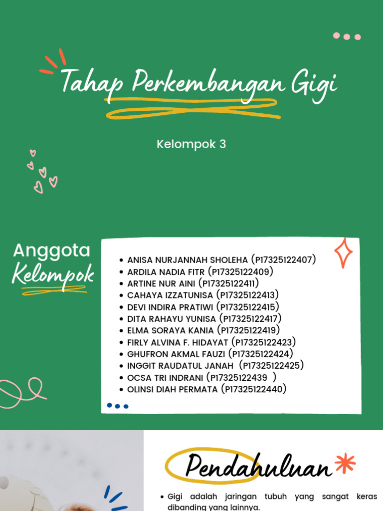 Tahap Pertumbuhan Gigi | PDF