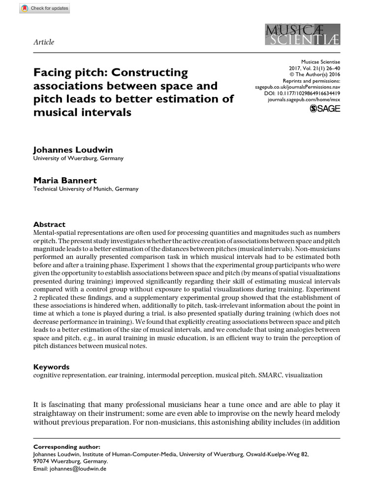 Facing Pitch: Constructing Associations Between Space and Pitch Leads ...
