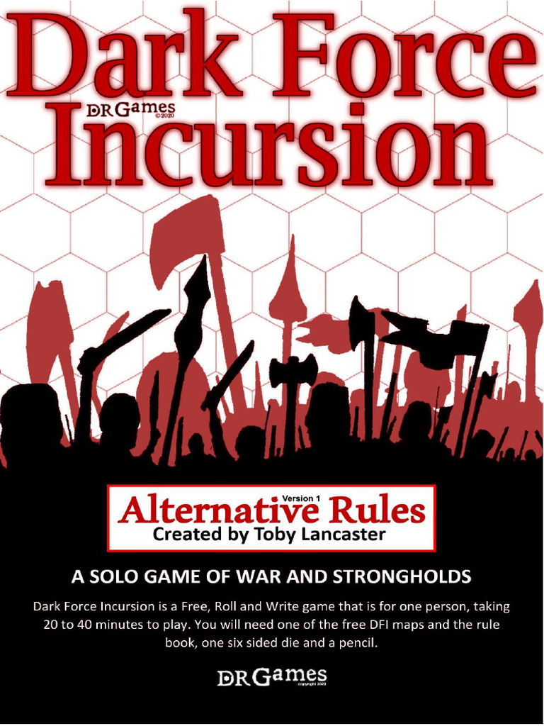 Dark Force Incursion Alternative Rules | PDF