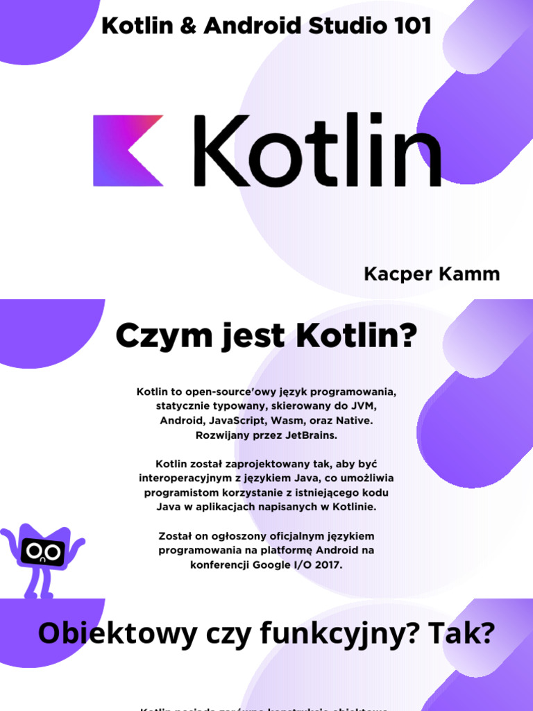 Kotlin & Android Studio 101 | PDF