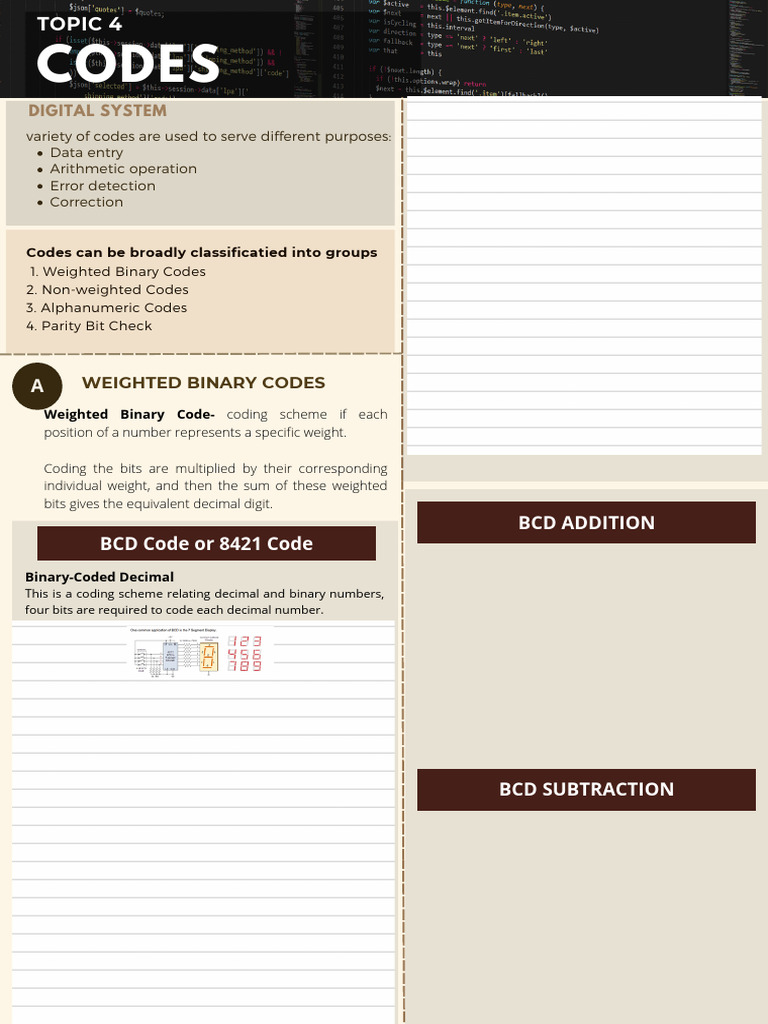 Topic 4 | Download Free PDF | Binary Coded Decimal | Code