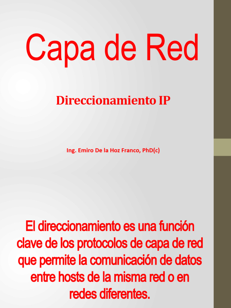 4 Capa Red | PDF | Dirección IP | Red de computadoras