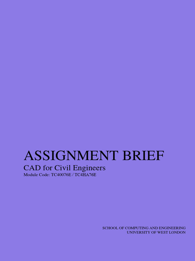 Assignment 2 - CAD For Civil Engineers 2023-2024 | PDF | Building Engineering | Civil Engineering