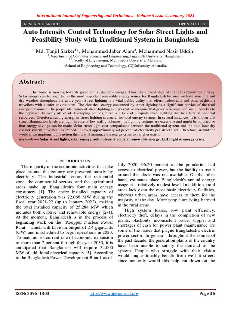 Auto Intensity Control Technology For So | PDF | Lighting | Light ...