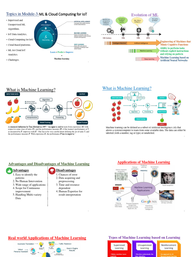 ML & Cloud Computing For Iot: Topics in Module-3 | PDF | Internet Of Things | Cloud Computing