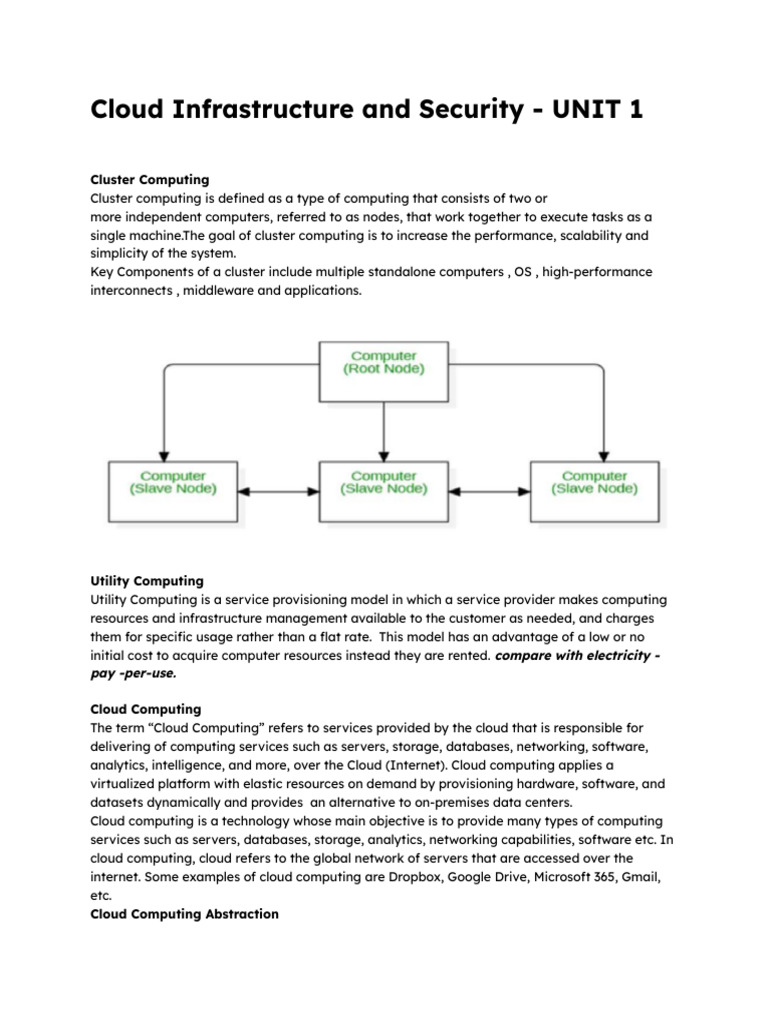 Cloud Infrastructure and Security Overview | PDF | Cloud Computing ...