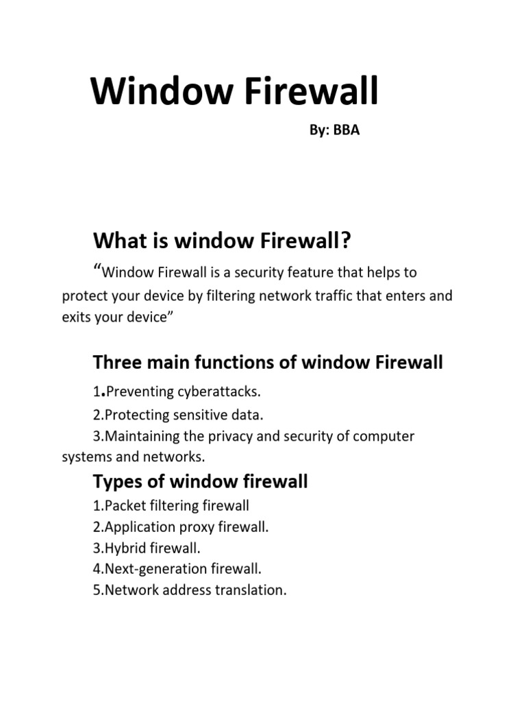 Windows Firewall | PDF Windows Firewall | PDF