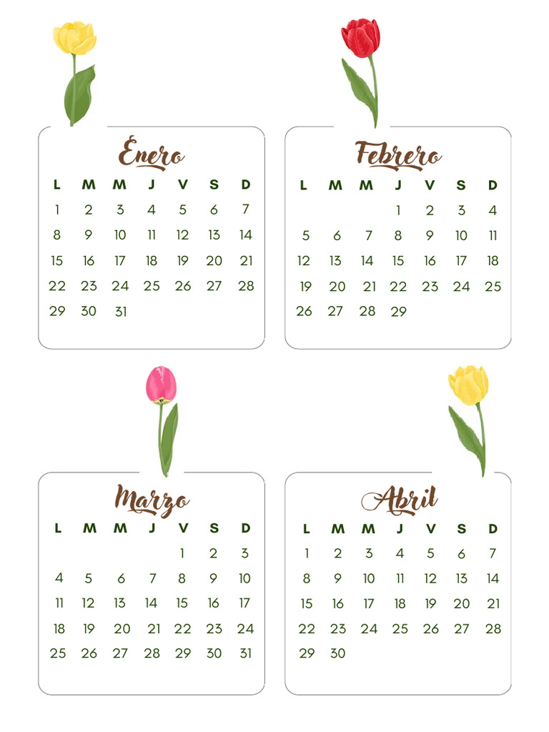 Calendario Flores.. | PDF