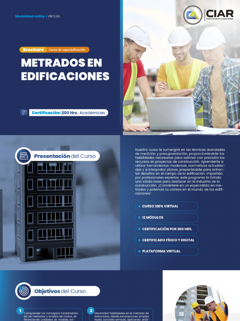 1-Brochur - Metrados en Edificaciones | PDF