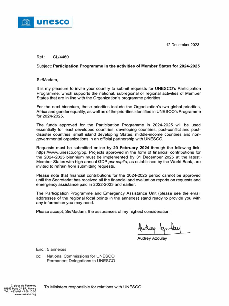 UNESCO Participation Programme 2024-2025 | PDF | Non Governmental ...