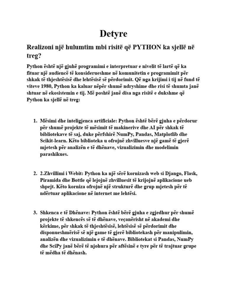 Detyre 1 Bazat e Programimit | PDF