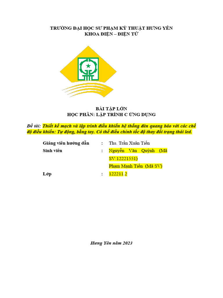 Mau_TrinhBay_BTL_LAPTRINHCUNGDUNG | PDF