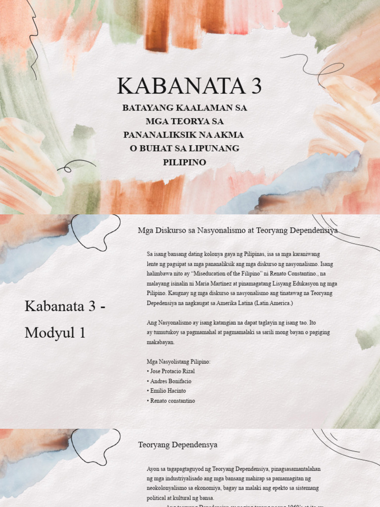 Kabanata 3 Modyul 1 3 | PDF
