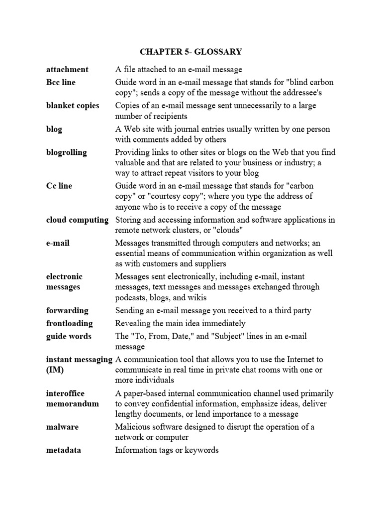 Chapter 5 - Glossary | Download Free PDF | World Wide Web | Internet & Web