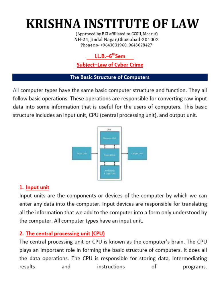 L-6th Sem (Eng Revised 24) Cyber Crime Law | Download Free PDF | Computer Network | Central ...