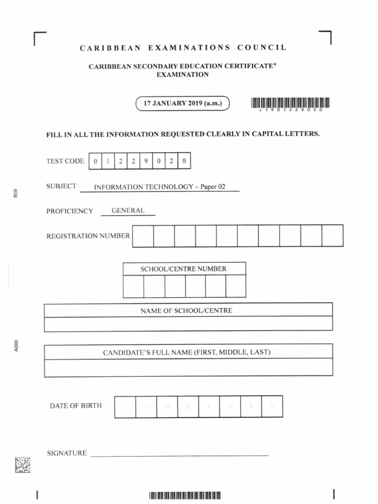 CSEC-IT-P2-2019-January | PDF