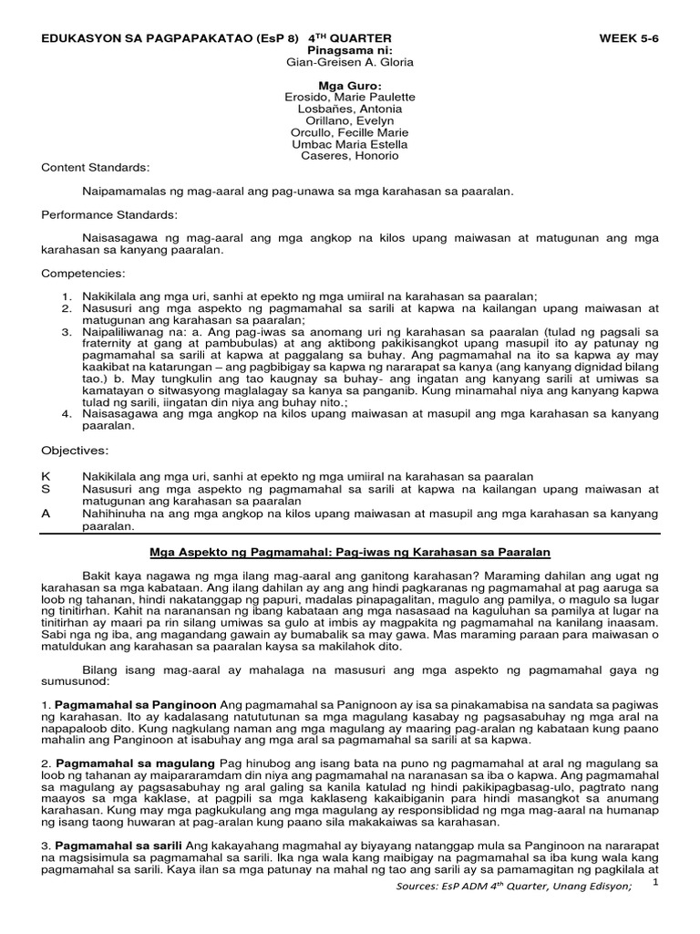 ESP 4TH wks7 8 | PDF