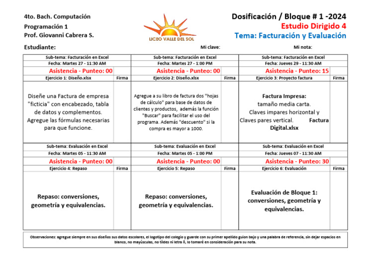 Liceovalledelsol 12 4to Baco 1-4 | PDF | Informática | Ciencias de la Computación