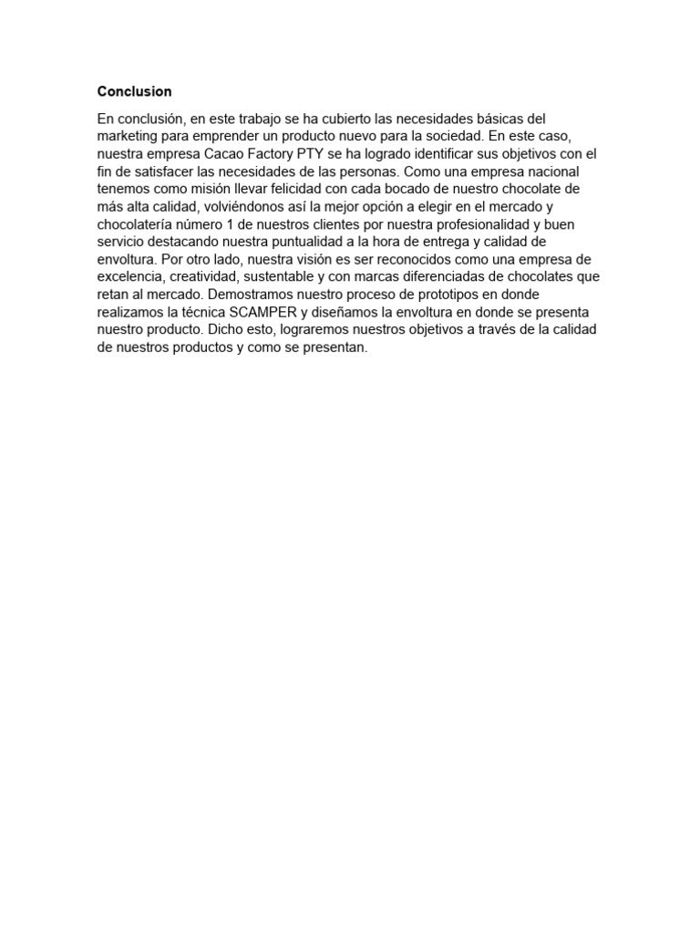 Conclusion Proyecto Final | PDF