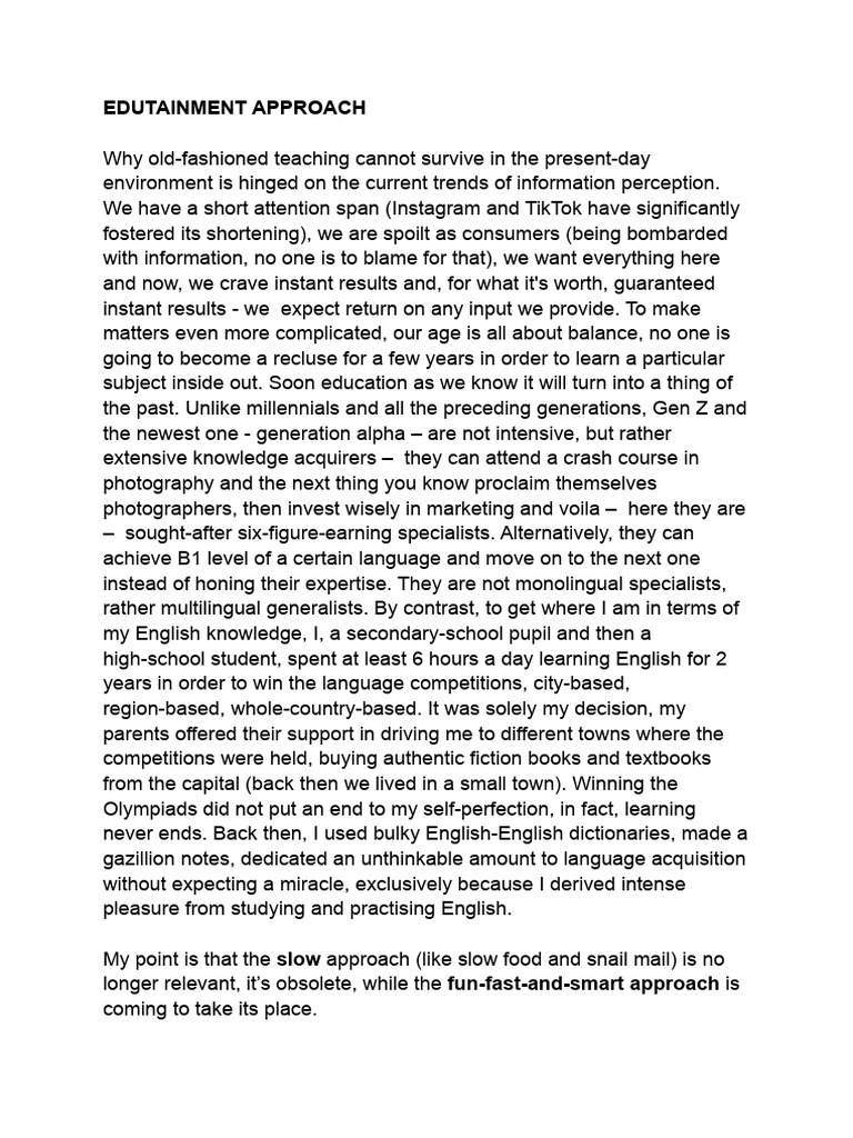 edutainment+approach | PDF | Linguistics | Human Communication