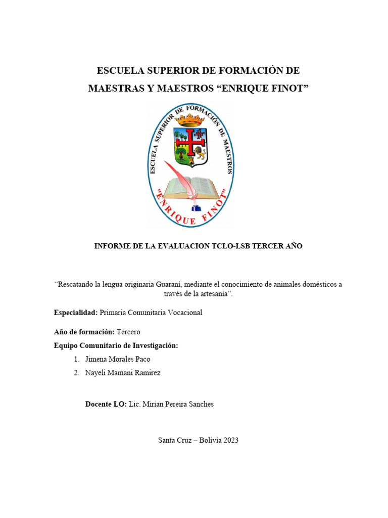 Informe Teclo | PDF | Maíz | Enseñando