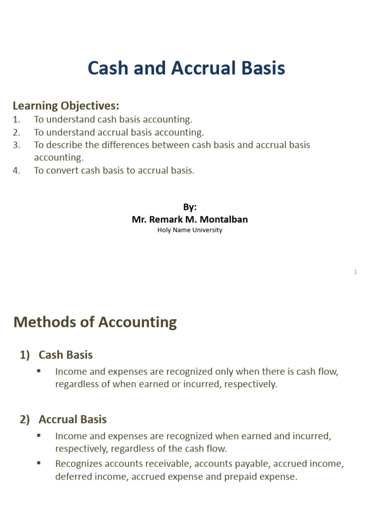 Cash To Accrual | PDF | Debits And Credits | Accrual