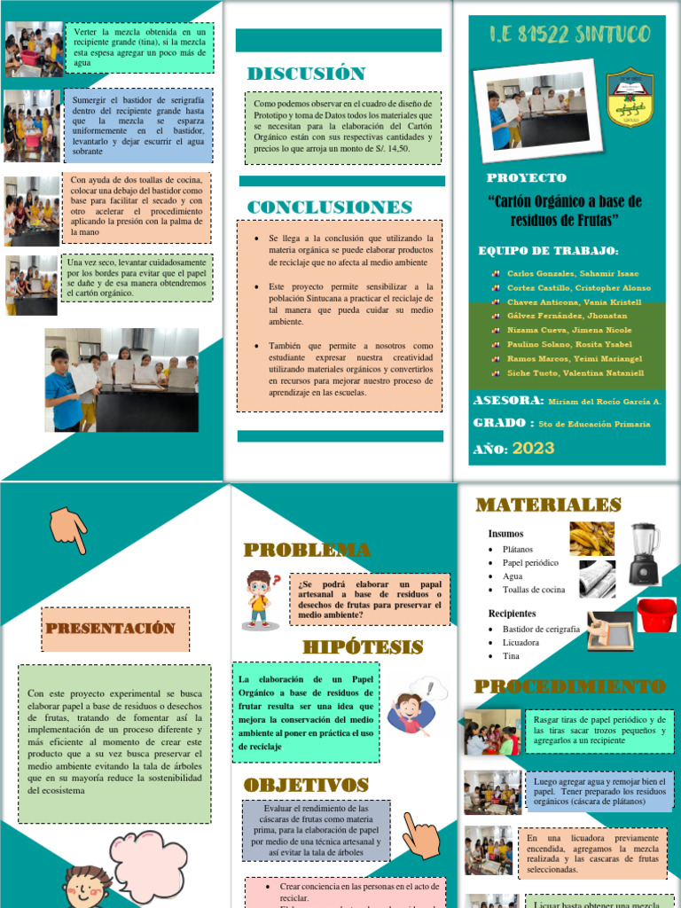 Triptico Carton Organico | Descargar gratis PDF | Residuos | Papel