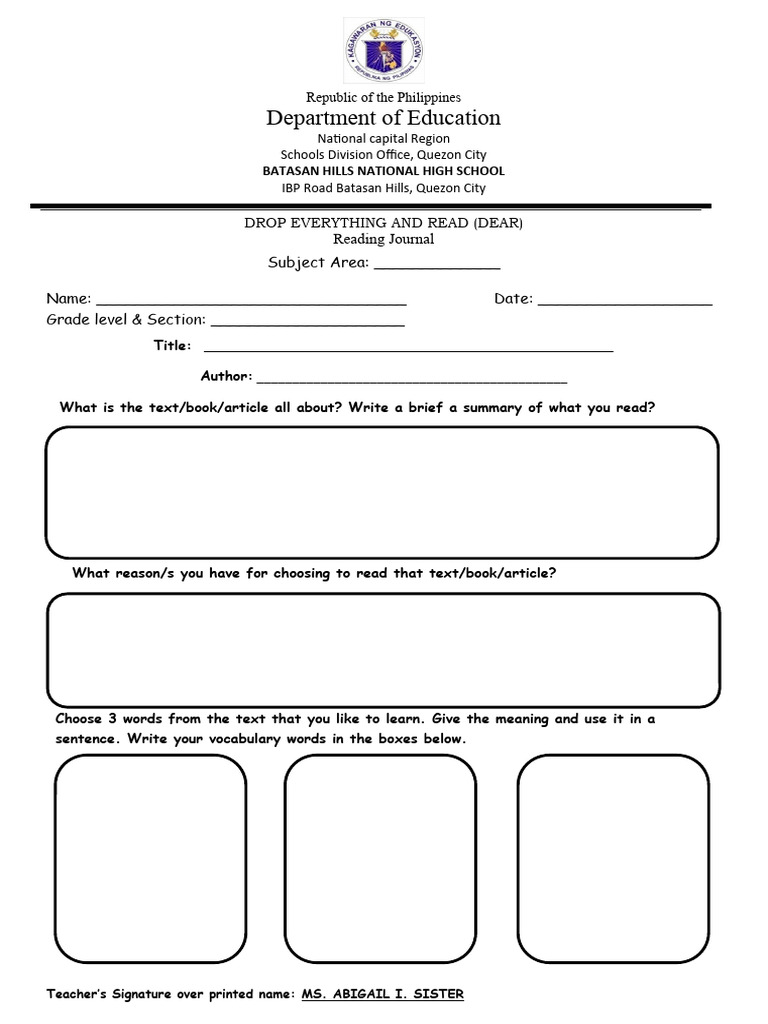 DEAR MAPEH Journal | PDF