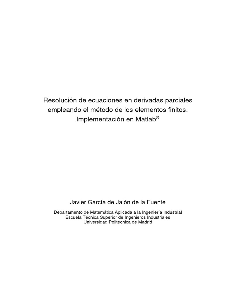 Aplicacion Del MEF Con Matlab | PDF | Método de elementos finitos ...