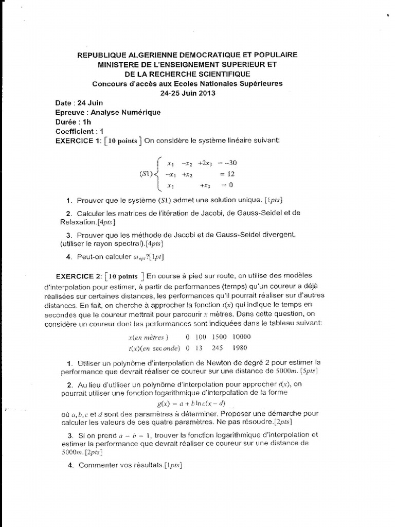Analyse Numerique | PDF