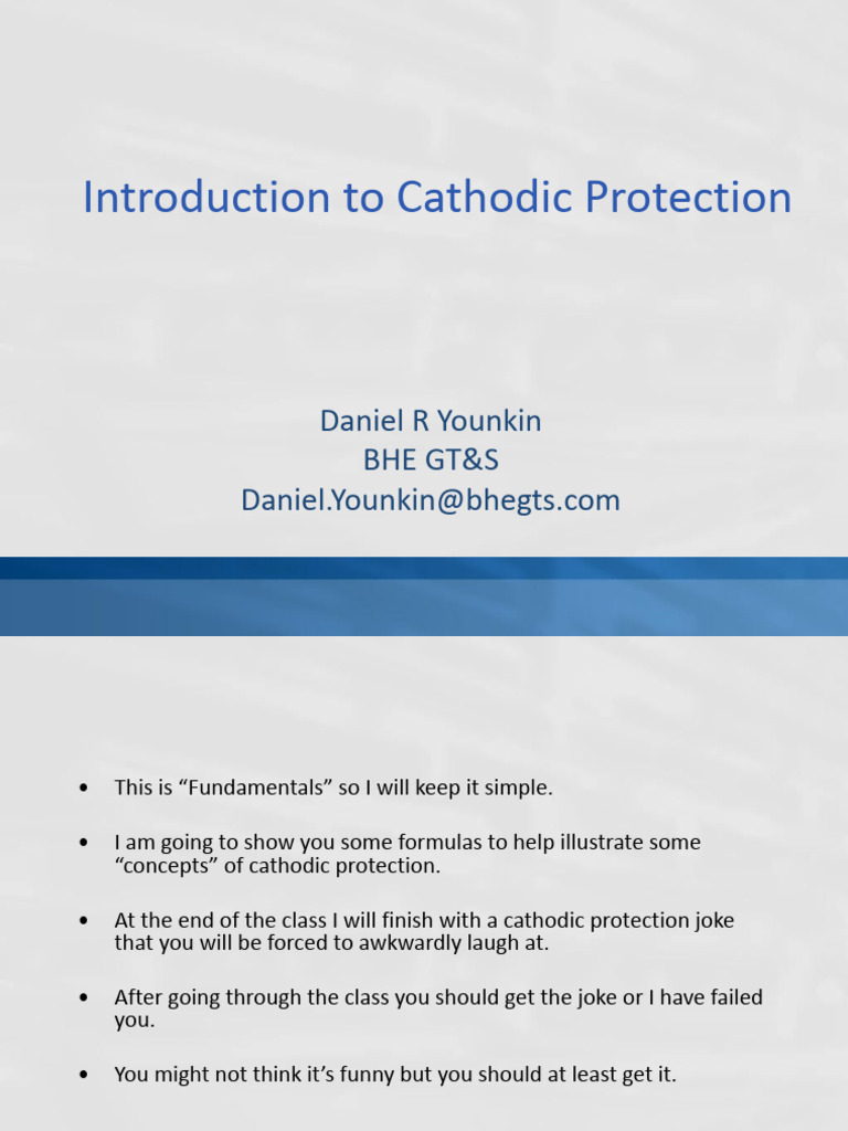 F_Intro to Cathodic Protection_2023_P4 | PDF | Anode | Corrosion