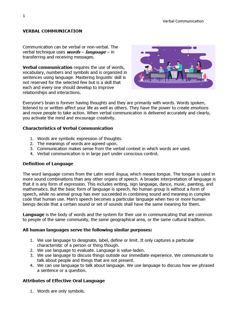 Verbal Communication 2 | PDF | Human Voice | Communication