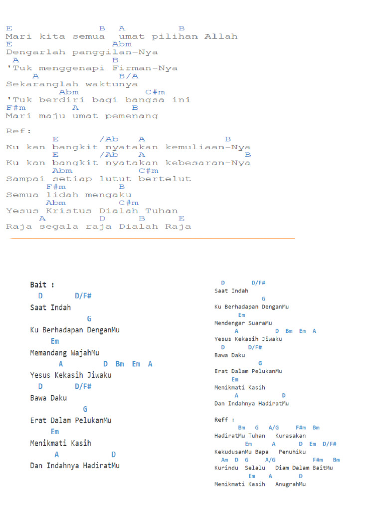 Chord Lirik Lagu 4 Maret 2024 - Edit | PDF