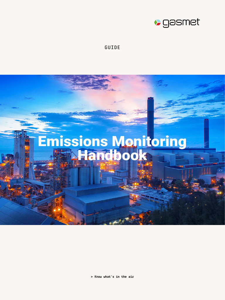 Gasmet EMISSIONS MONITORING HANDBOOK | PDF | Infrared Spectroscopy ... Gasmet EMISSIONS MONITORING HANDBOOK | PDF | Infrared Spectroscopy ...