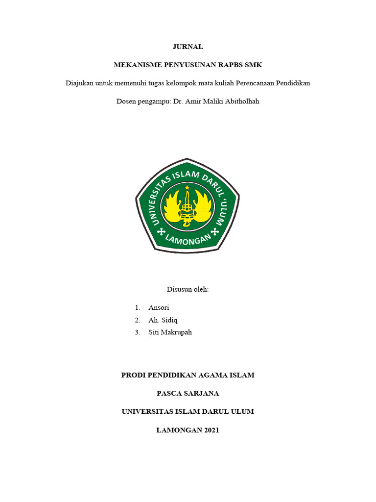 Mekanisme Penyusunan Rapbs SMK | PDF