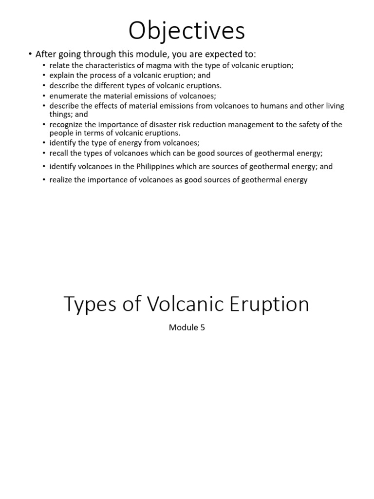 Types of Volcanic Eruption | PDF | Magma | Types Of Volcanic Eruptions
