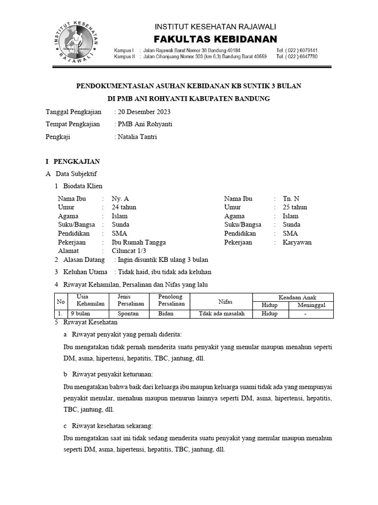 SOAP KB Natalia Tantri H522228 BC | PDF