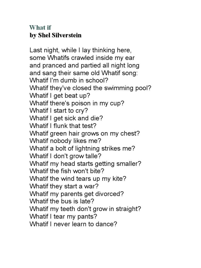 What if by Shel Silver Stein