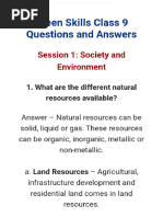 Class 9 Green Skills Q&A Guide | PDF | Climate Change | Agriculture
