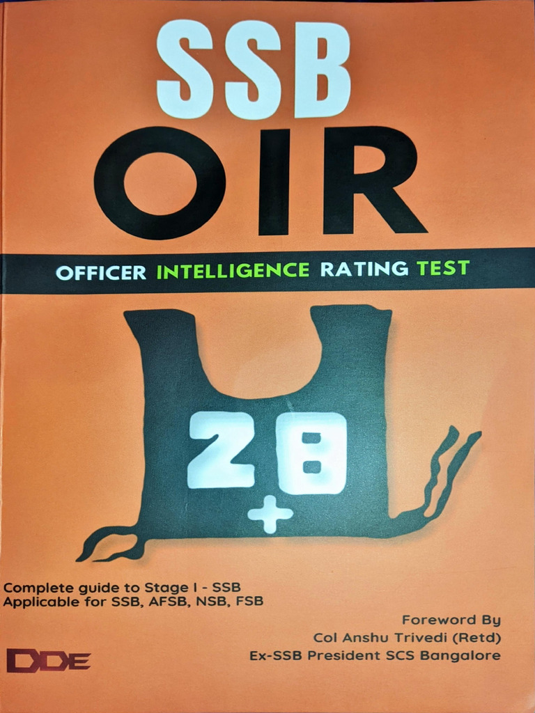 Ssb Oir Dde Verbal Reasoning | PDF